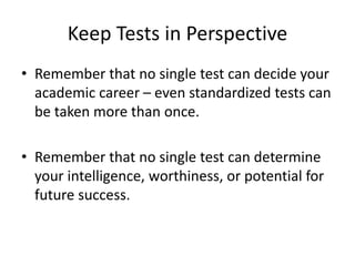 Reducing Test Anxiety | PPTX