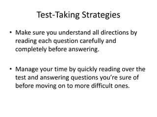 Reducing Test Anxiety | PPT