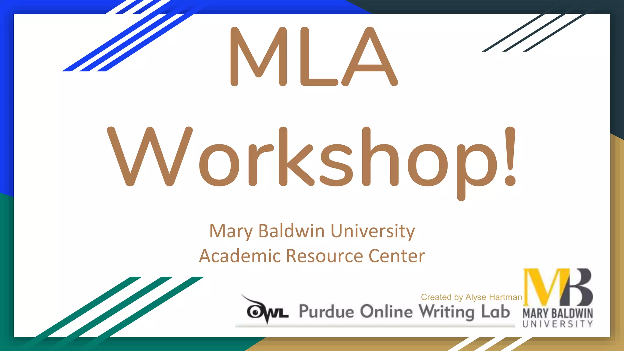 MLA Formatting and Documentation | PPTX