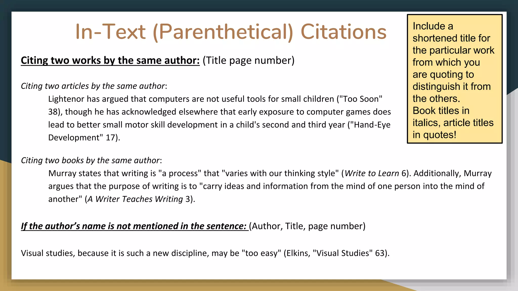 MLA Formatting and Documentation | PPTX