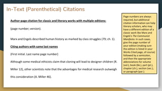 MLA Formatting and Documentation | PPTX