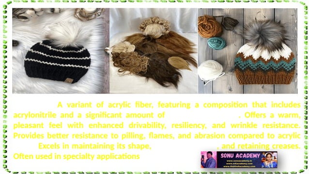 ACRYLIC FIBER - Synthetic Fibers and Plastics Class VIII - Biology CBSE ...