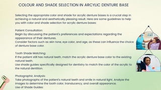 Arcylic denture base | PPTX