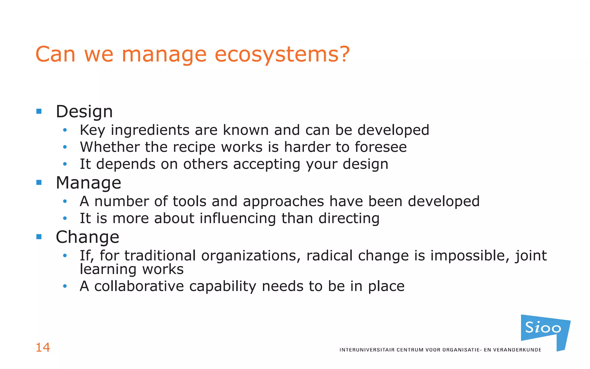 Ecosystem managers: What do they do? | PPTX