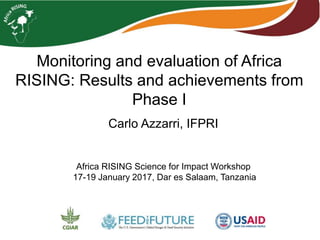 Monitoring and evaluation of Africa RISING: Results and achievements from Phase I | PPT