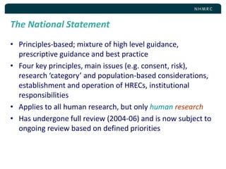 Data management in NHMRC's revised National Statement on Ethical ...