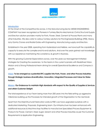 Ardee Engineering Company profile | PDF