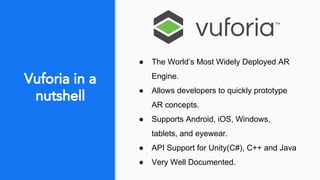 SovTech DevChat: AR Using Unity and Vuforia | PDF