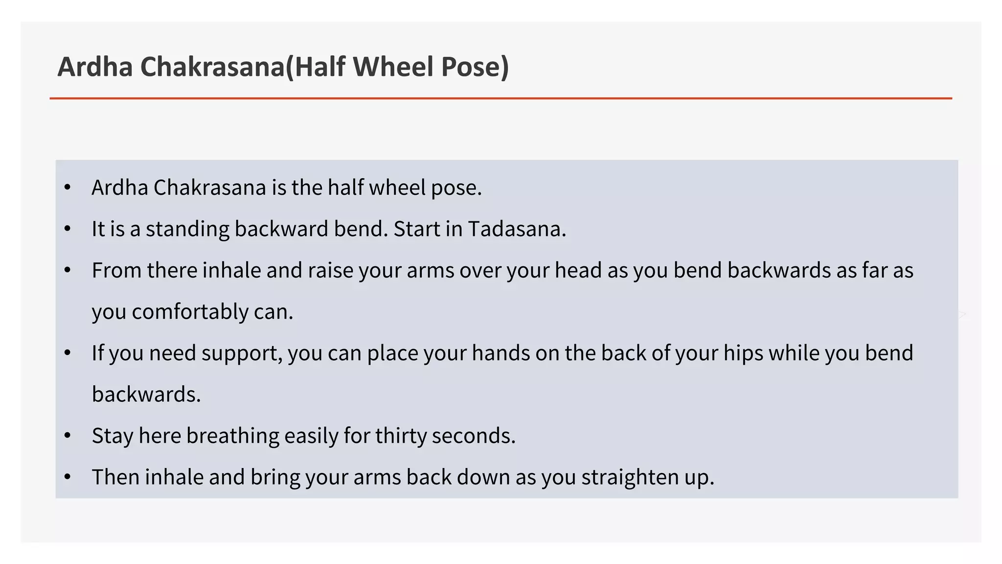 Ardha chakrasana(half wheel pose) | PDF