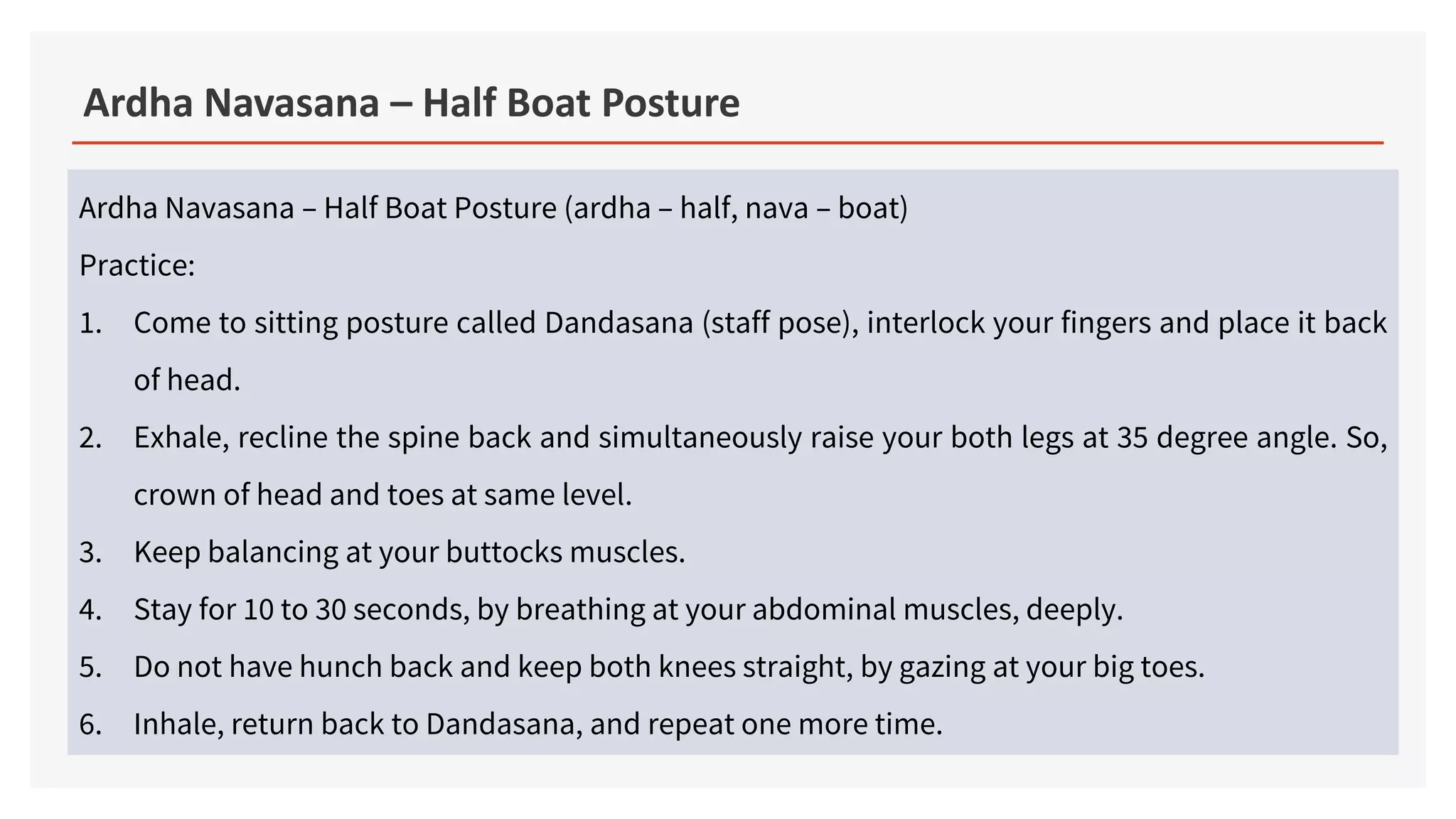 Ardha navasana – half boat posture | PDF