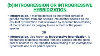 Species & racial hybridization and its applications | PPT