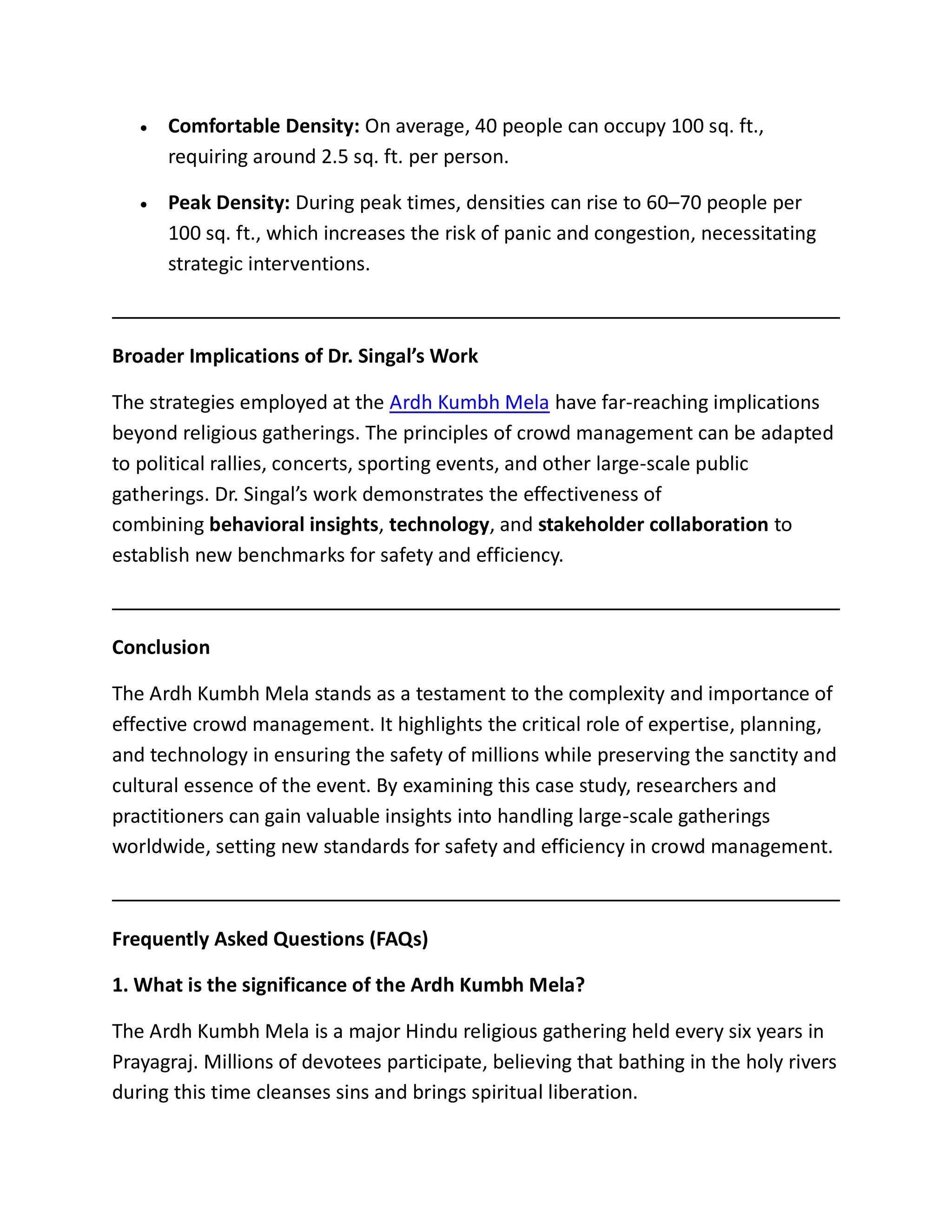 Ardh Kumbh Mela A Case Study in Crowd Management | PDF