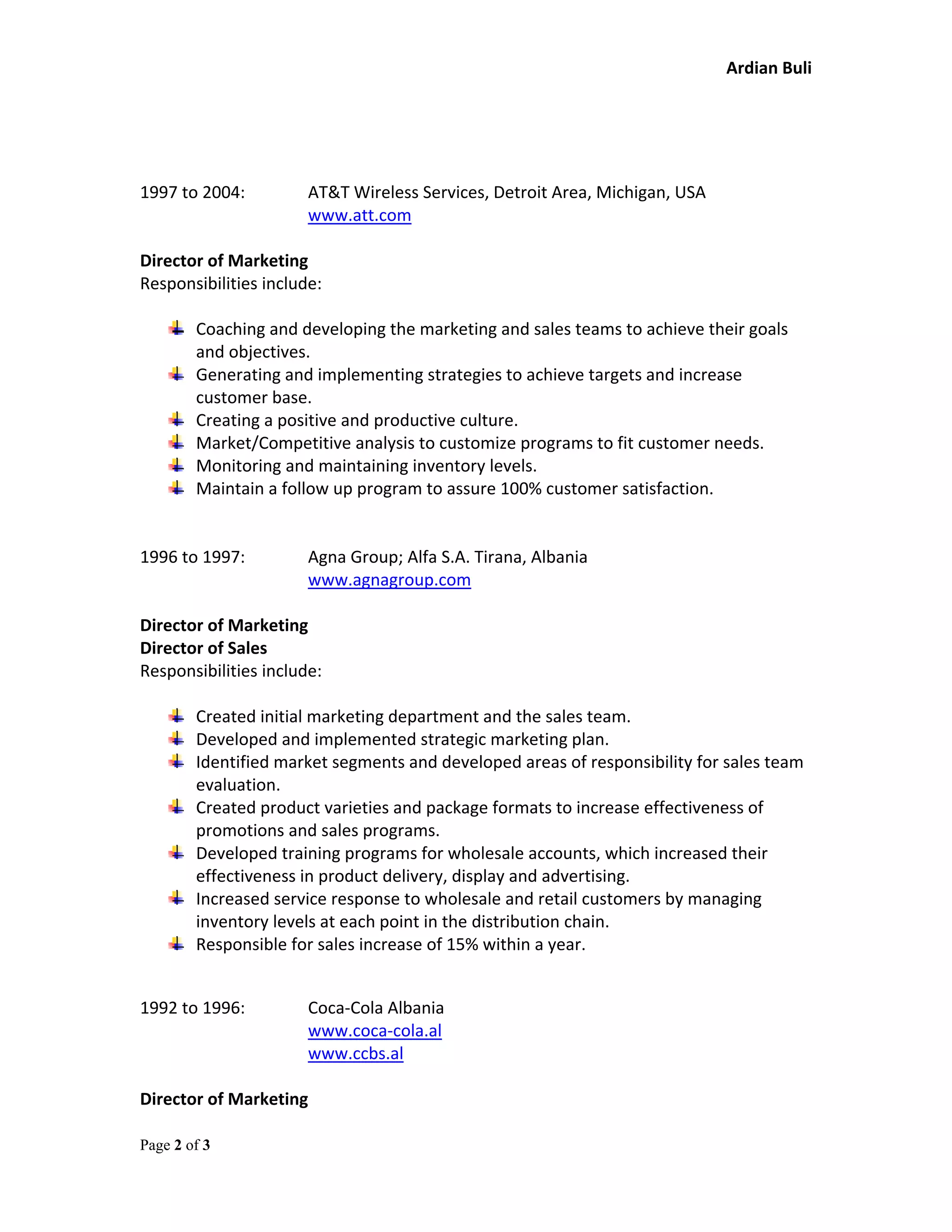Ardian Buli resume | PDF