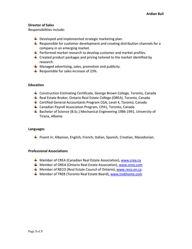 Ardian Buli resume | PDF