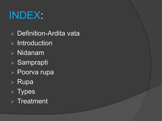 Ardita vata..a brief ppt | PPTX | Ear, Nose and Throat Conditions ...