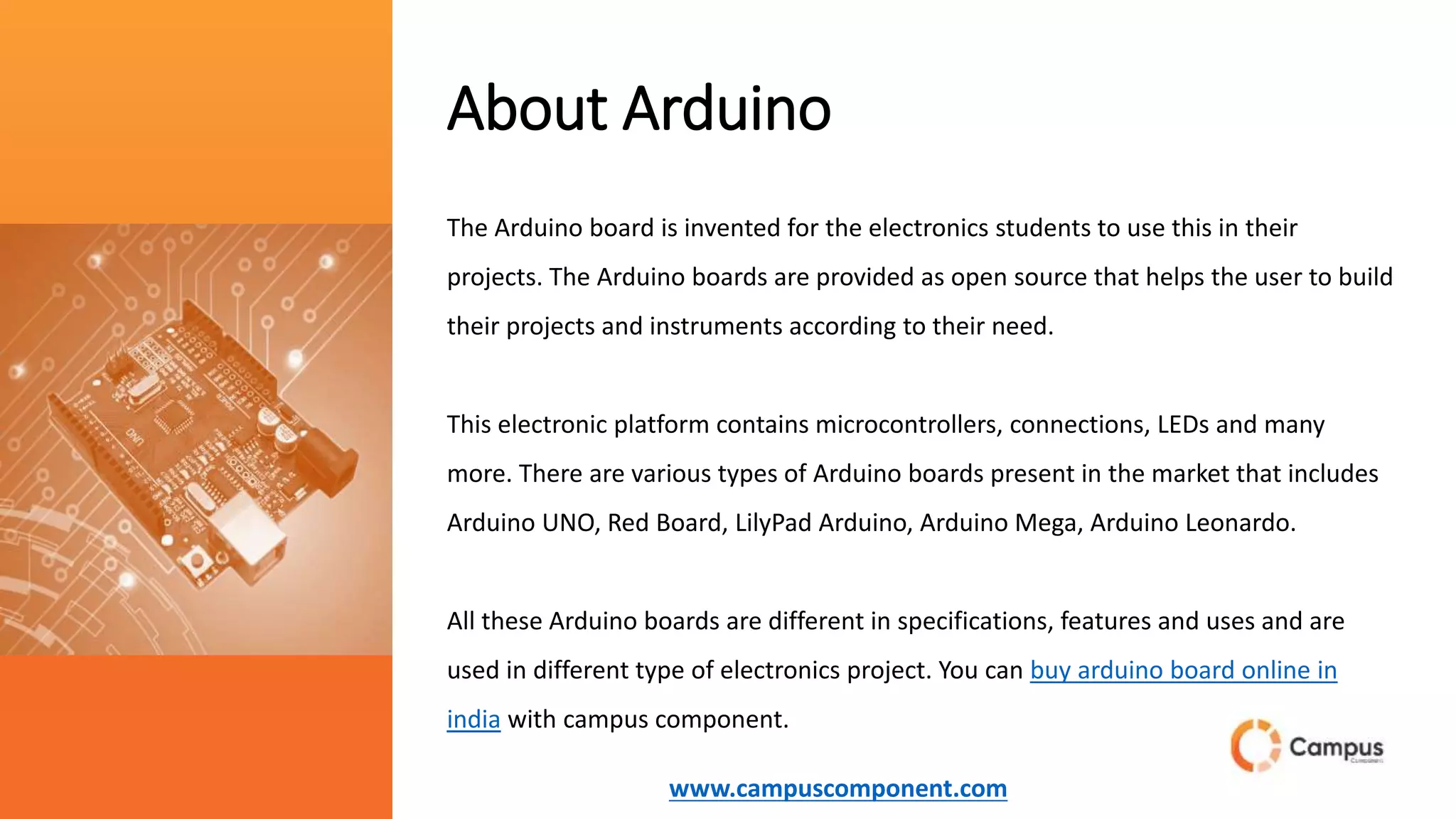 Ardiuno by Campus Component.pptx | Technology & Computing