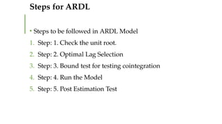 ARDL_ Autoregressive Distributed lag model.pptx
