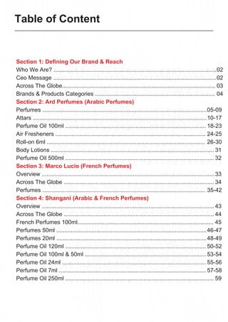 Ard Perfumes e-Catalogue contain products of Marco Lucio and Shangani | PDF