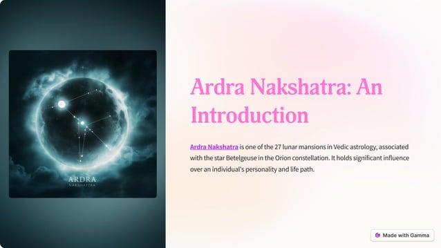 Ardra Nakshatra (आर्द्रा): Understanding its Effects and Remedies | PDF | Astrology | Religion ...