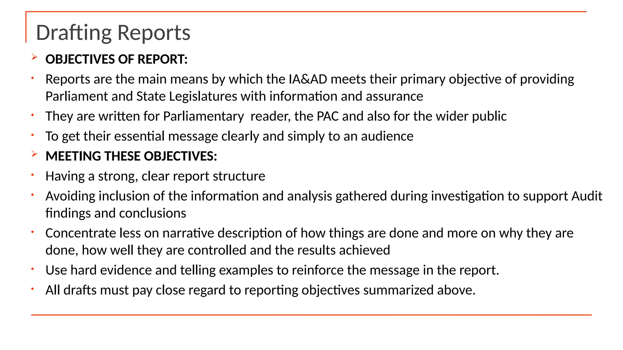 Drafting of Audit Report style guide of CAG | PPTX