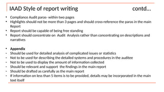 Drafting of Audit Report style guide of CAG | PPTX