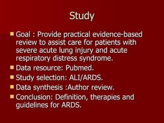Ards goals | PPT