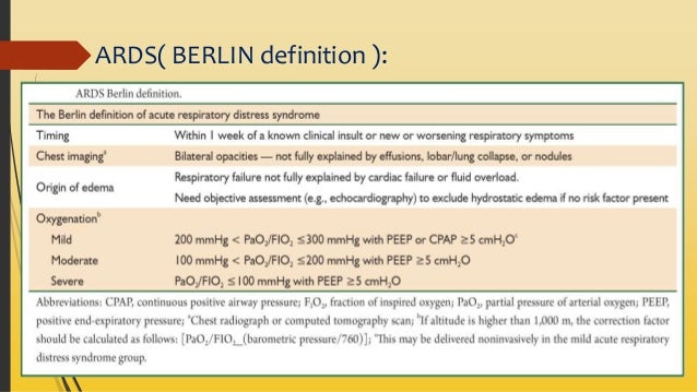 acute respiratory distress syndrome