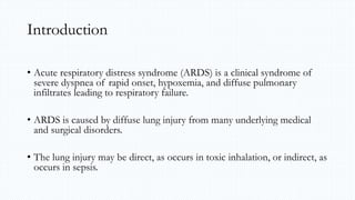 Acute Respiratory Distress Syndrome | PPTX