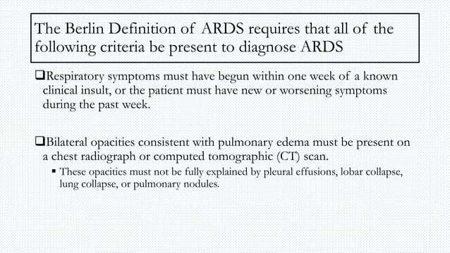 Acute Respiratory Distress Syndrome | PPTX