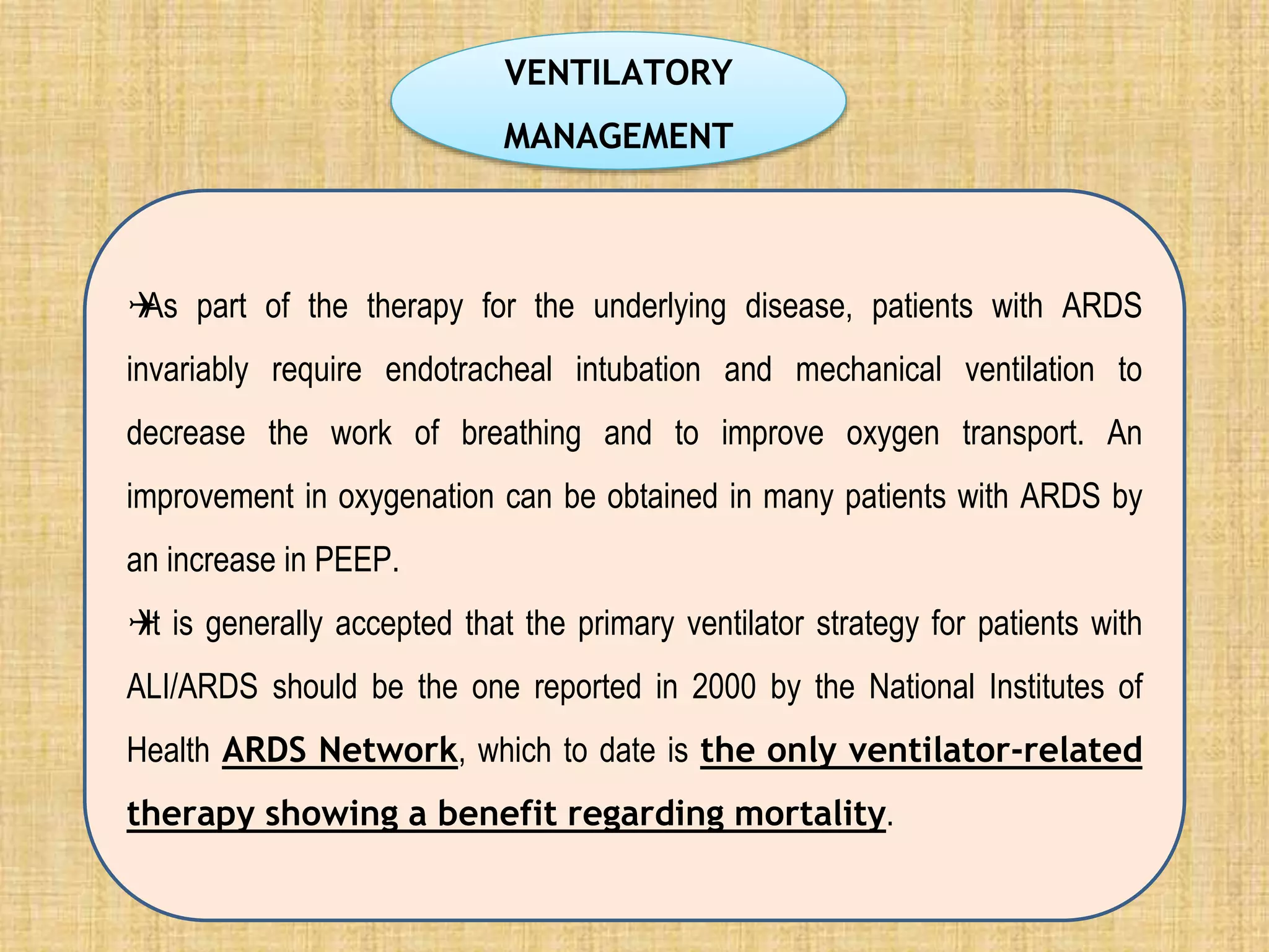 ACUTE RESPIRATORY DISTRESS SYNDROME. (ARDS) | PPTX