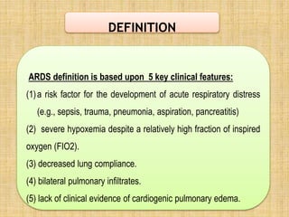 ACUTE RESPIRATORY DISTRESS SYNDROME. (ARDS) | PPTX