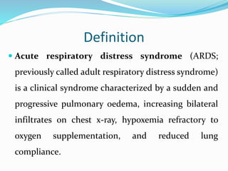 ARDS | PPTX | Lung and Respiratory Health | Diseases and Conditions