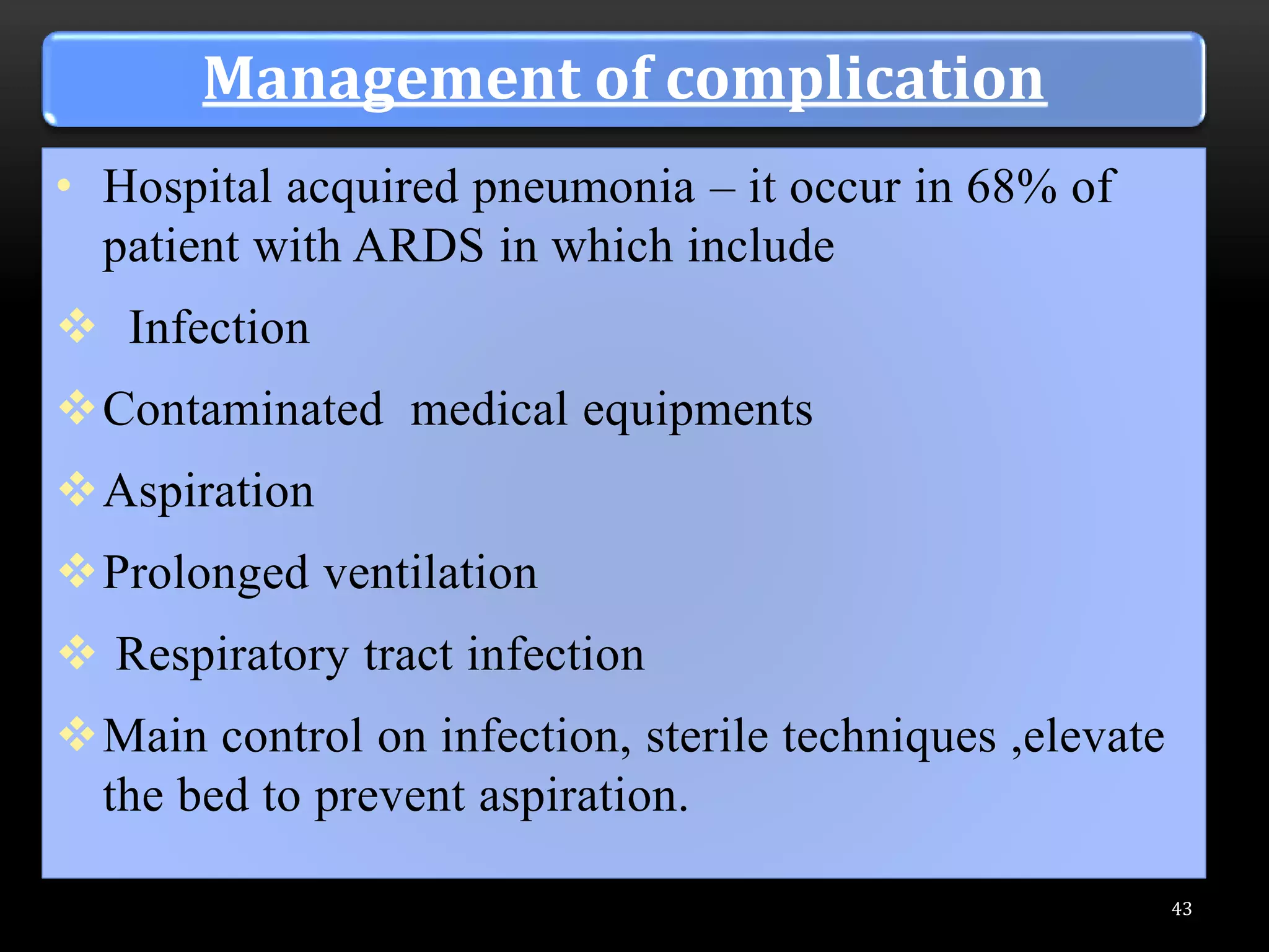 Acute respiratory distress syndrome | PPTX