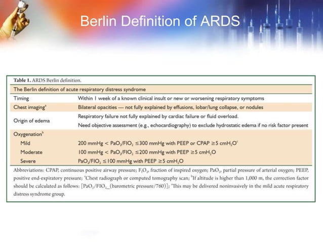 Acute respiratory distress syndrome | PPTX | Lung and Respiratory Health | Diseases and Conditions