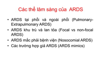 các thể lâm sàng ards | PDF