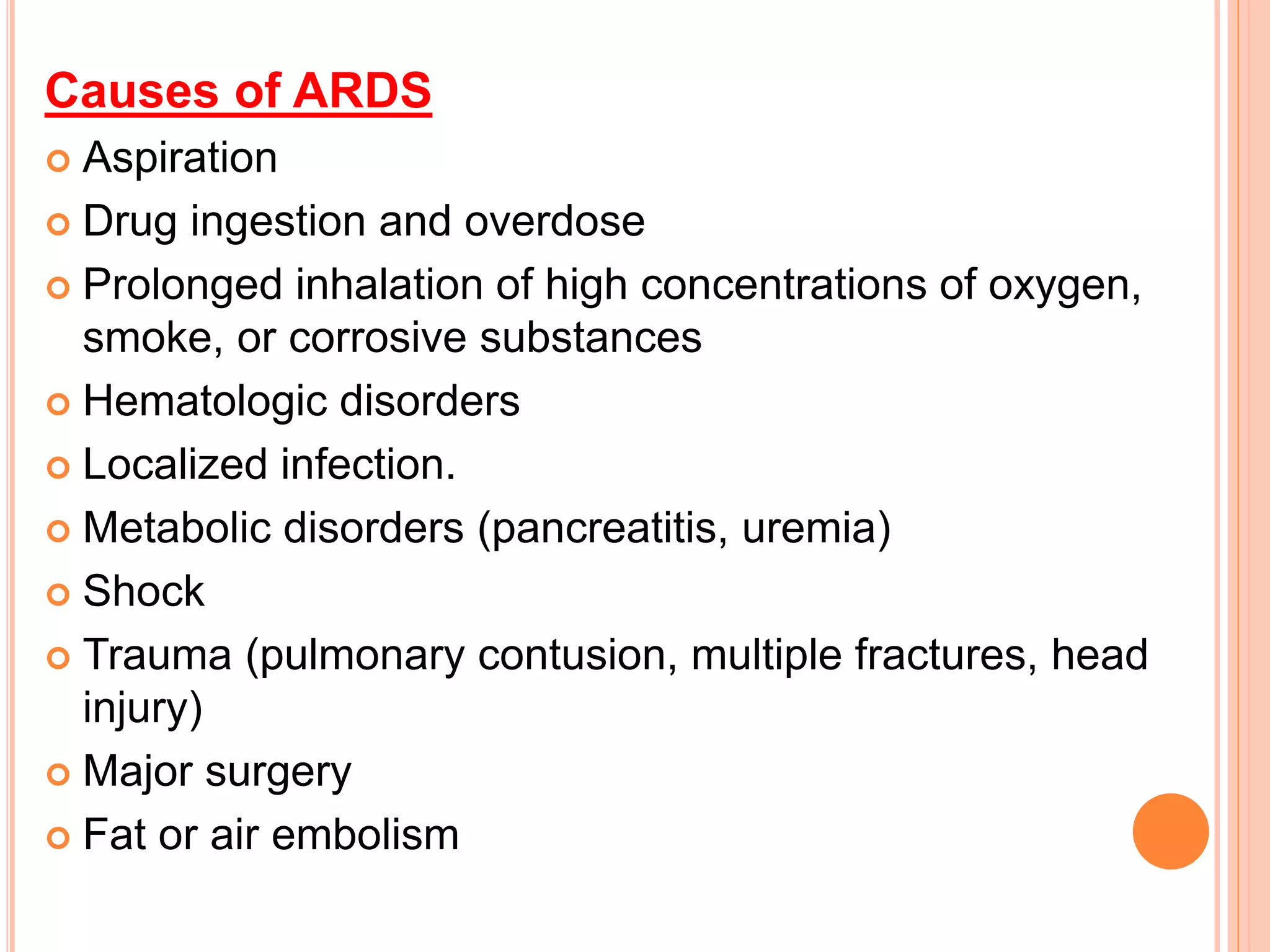 Adult respiratory distress syndrome & nursing care | PPTX