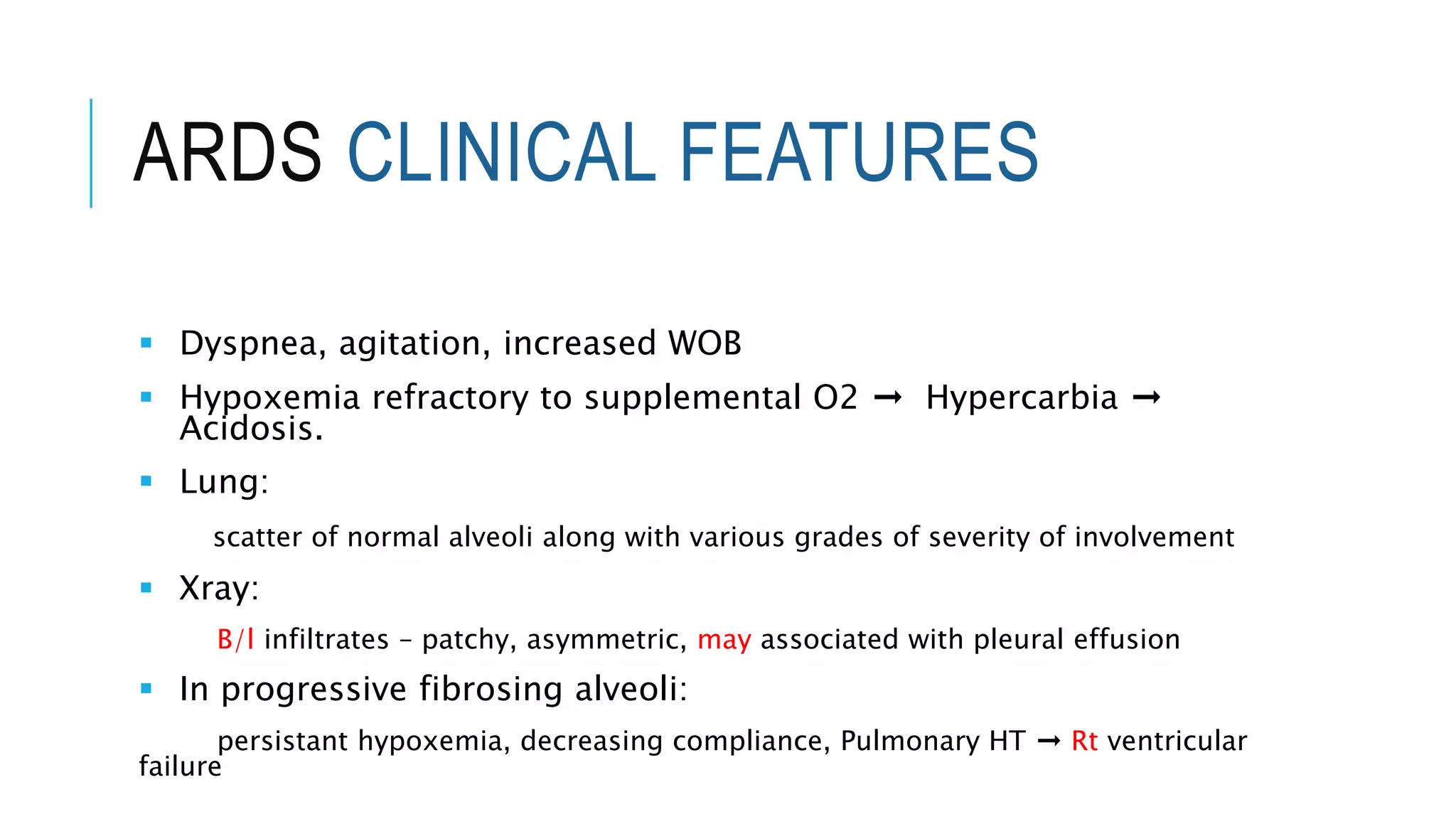 pediatric Acute Respiratory Distress Syndrome ( ARDS ) | PPTX
