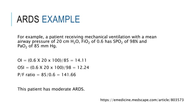 pediatric Acute Respiratory Distress Syndrome ( ARDS ) | PPTX