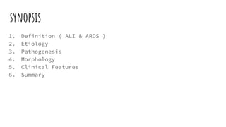ARDS ( Acute Respiratory Distress Syndrome ) | PDF