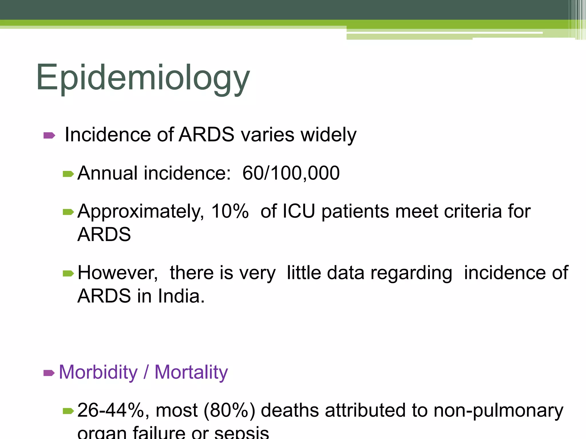 ARDS.pptx | Lung and Respiratory Health | Diseases and Conditions