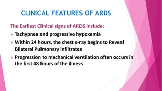 Acute Respiratory Distress Syndrome and its managment | PPT