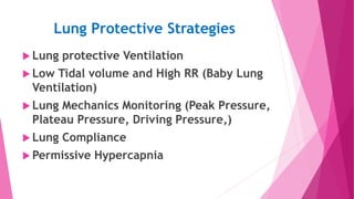 Acute Respiratory Distress Syndrome and its managment | PPTX