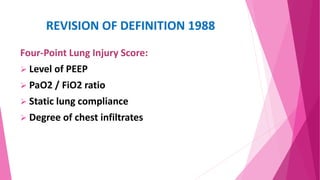 Acute Respiratory Distress Syndrome and its managment | PPT