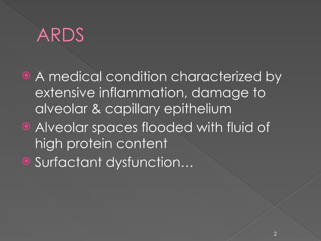 ARDS. acute respiratory distress syndrome | PPT
