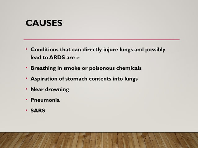 Acute Respiratory Distress Syndrome power point presentation | PPTX