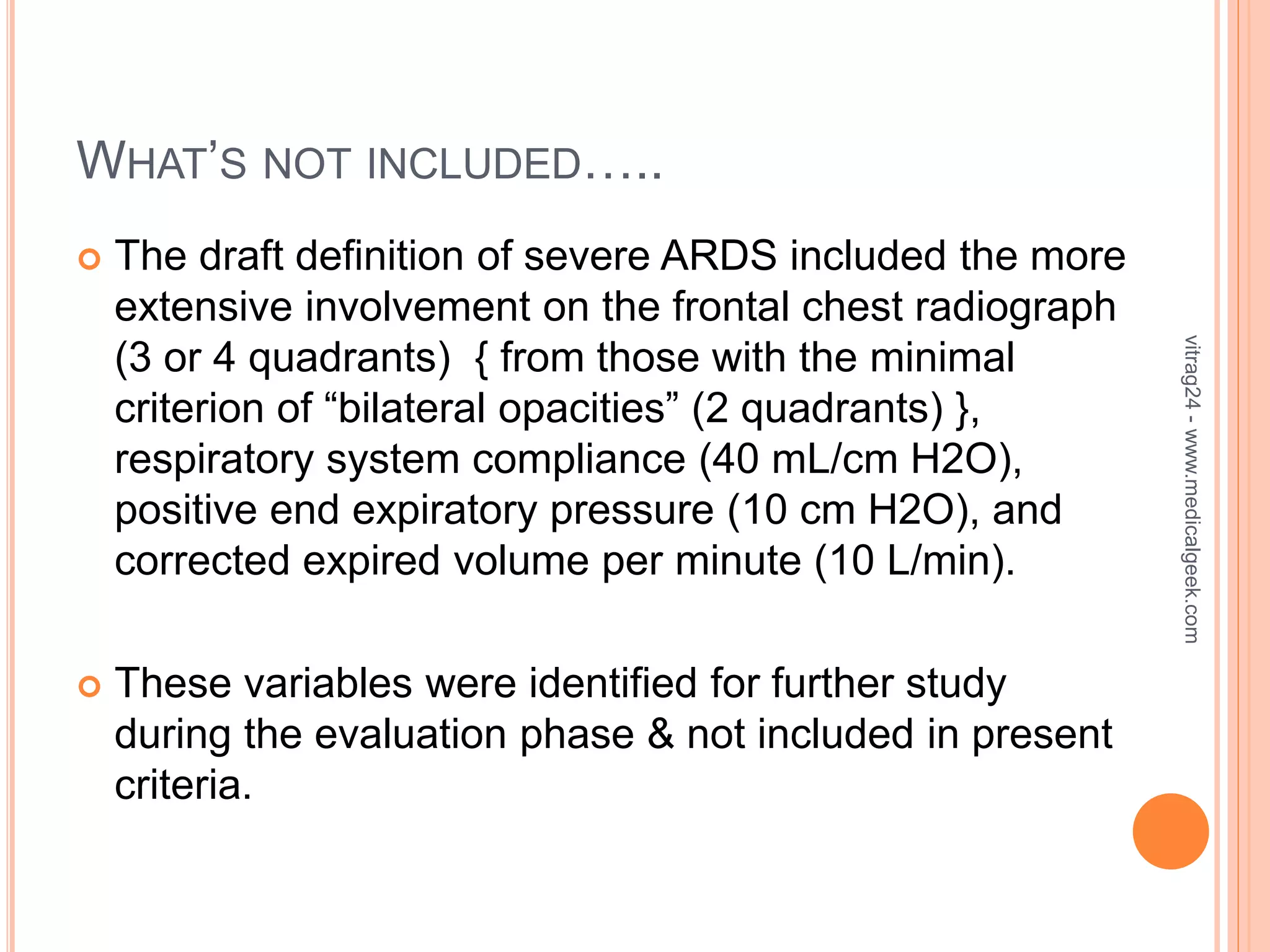 ARDS - Diagnosis and Management | PPTX