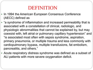 ACUTE RESPIRATORY DISTRESS SYNDROME | PPTX