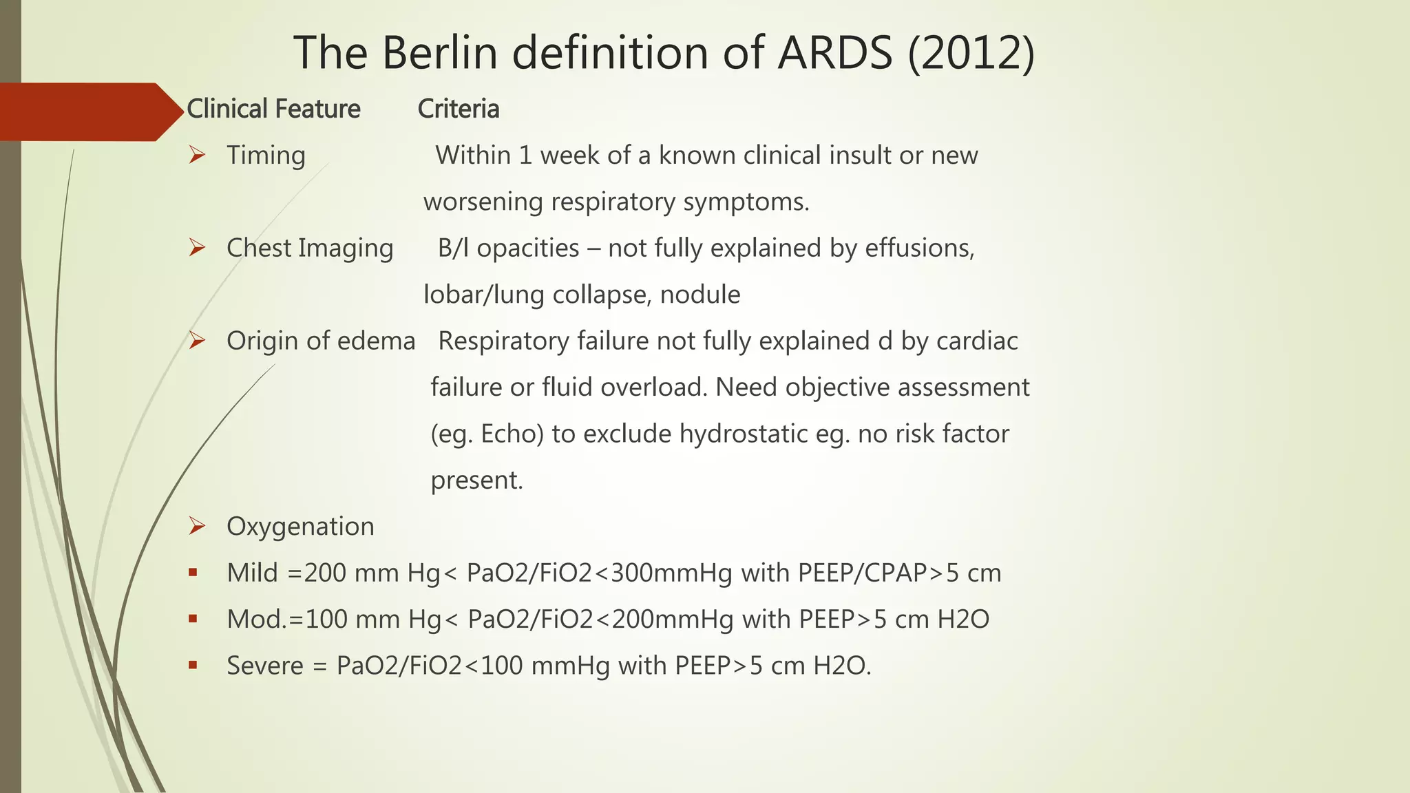 Pediatric ARDS | PPTX