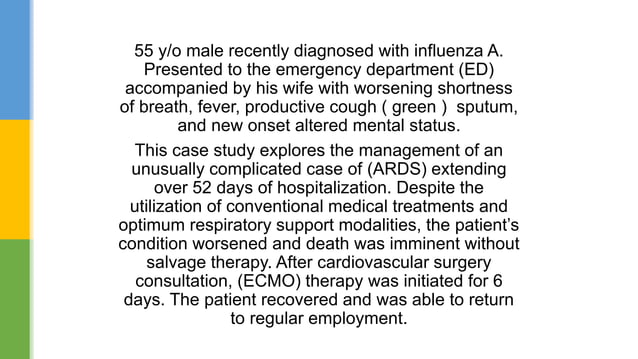 ARDS (Case study) | PPTX | Lung and Respiratory Health | Diseases and Conditions