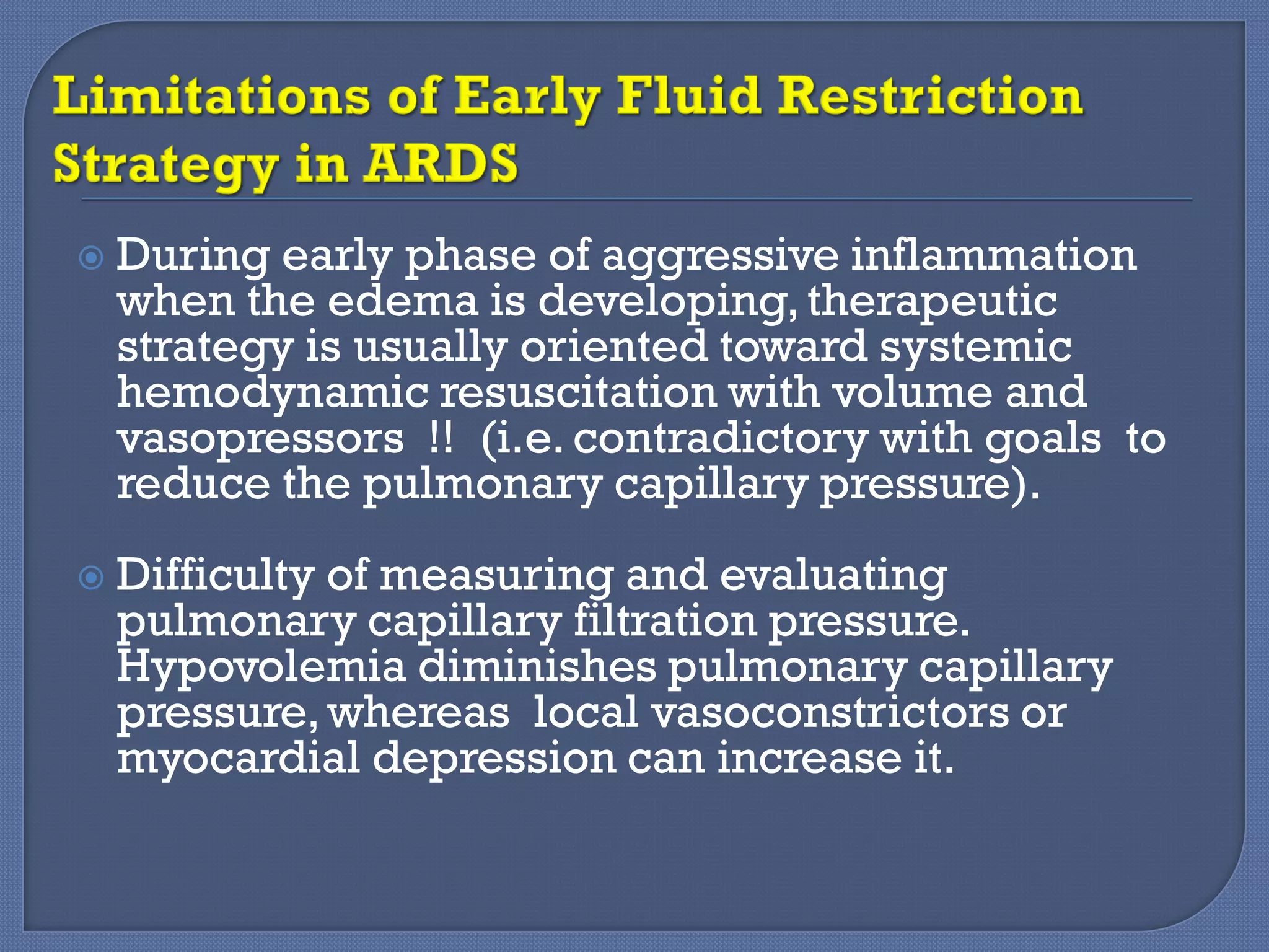 Pulmonary Edema: Fluids or Diuretics? | PPT
